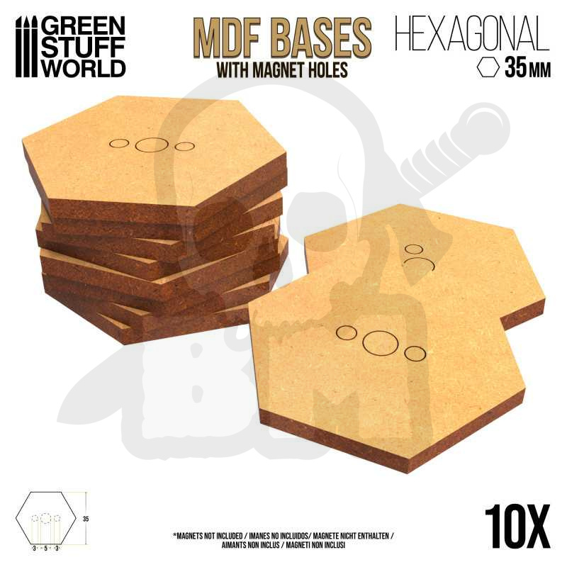 Battle-Models > MDF Bases - Hexagonal 35 mm podstawki pod figurki